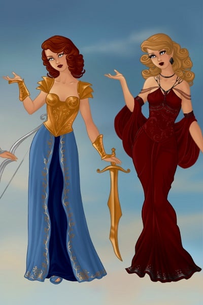 Athena and Persephone in the Underworld ~ by mythologydiva